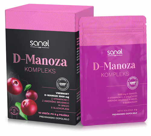 Sanol LAB D-Manoza Kompleks I 10 vrečk | Lekarna pri Kranjskem orlu